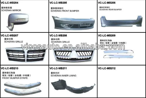 Rear Bumper For Mitsubishi Lancer 2001-2003 Viccsauto - Buy Rear Bumper ...