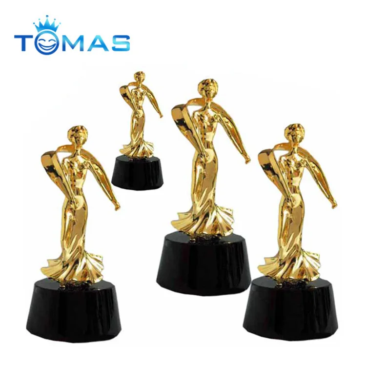 High Quality Metal Gold Color Dance Trophy Beautiful Lady Figure - Buy ...