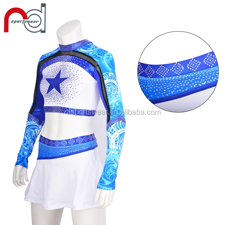 AB Crystal Design Your Own Crop Top RED Cheer Leader Uniform
