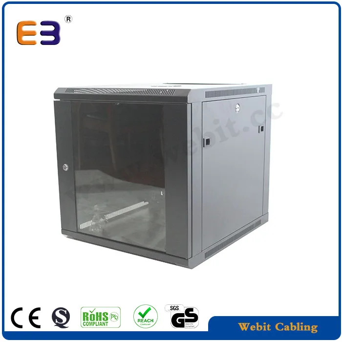 19" Network Cabinet Indoor Cabling Solution Single Section Wall Mount ...