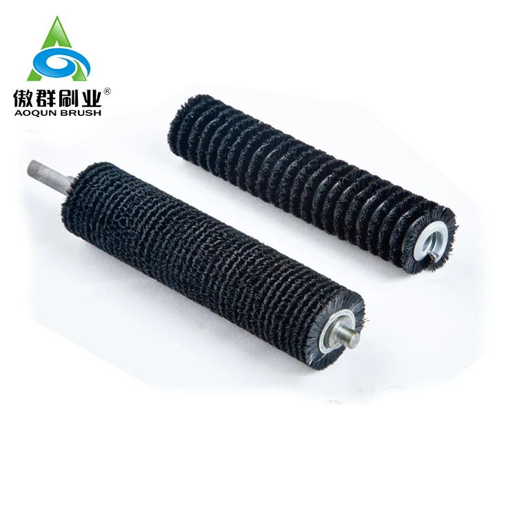 Cylindrical Wire Brush Dampening Industrial Brushes Spiral - Buy ...