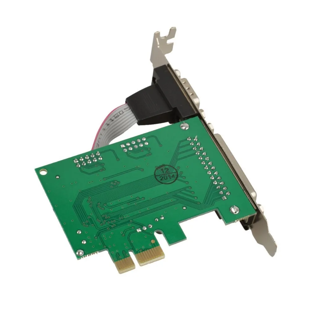 Pci-e Com التسلسلي Db9 Rs-232 + Db25 طابعة Lpt1 مهايئ منفذ 1.0 X1 بطاقة ...