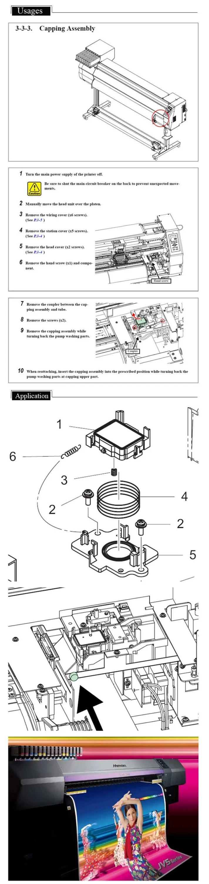Dx5 Capping for Mimaki Mutoh Roland Printer Capping Station