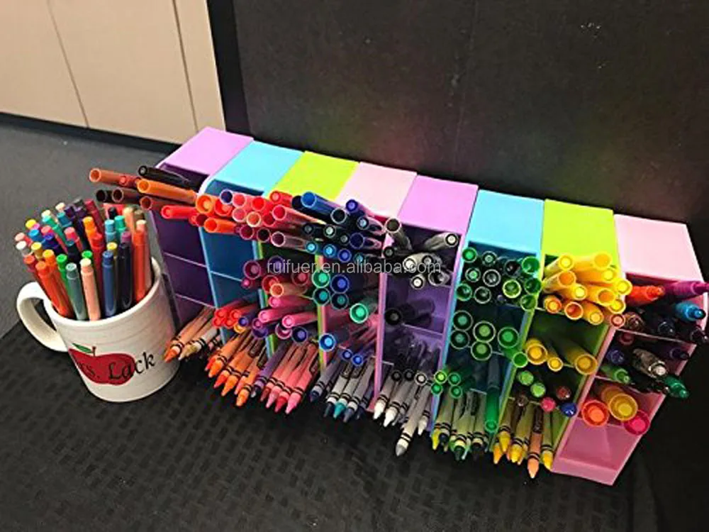 Rectangle 4 Grid Office Desktop Organizer Ideal Pen Pencil Cosmetics ...