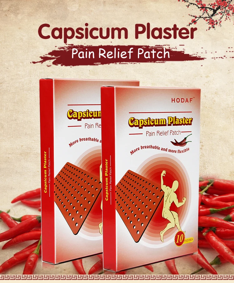 Natural Ingredients Chilli Hot Capsicum Plaster Cure Arthritis Plasters ...