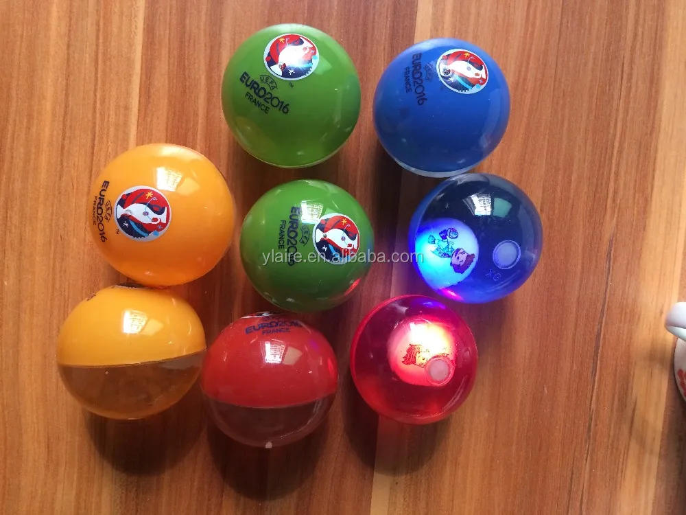 6.5cm Custom Printed Rubber Boucing Ball With Led Flashing Light - Buy ...