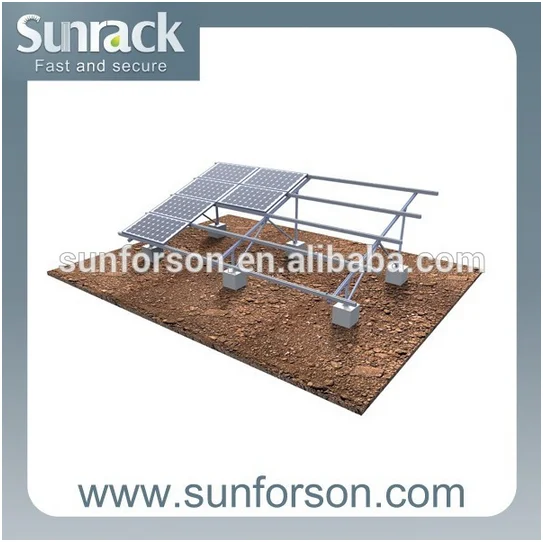 Home Ground Solar Panel Stand - Concrete Based Foundation