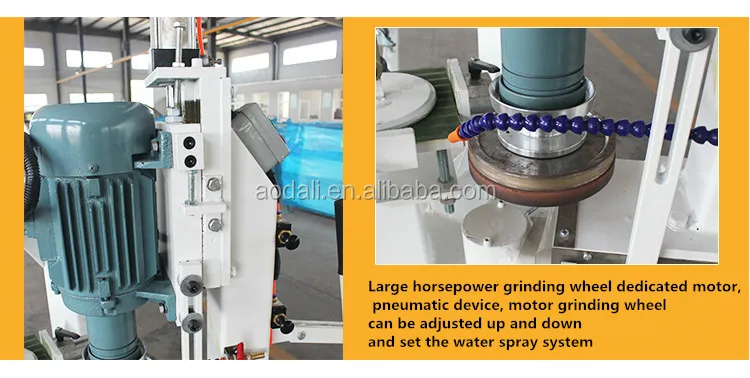 Small Round Corner Glass Chamfering Machine with Double Grinding Head