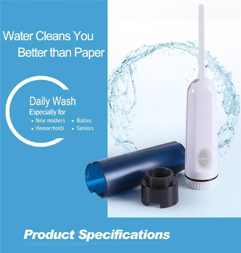 3.7v/500ma Convenient Mobile Portable Plastic Clean Vagina Toilet ...