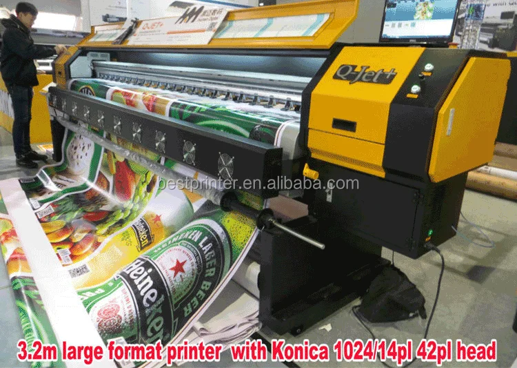 K Jet 3.2m Large Format Outdoor Inkjet Plotter With Konica 512 Head ...