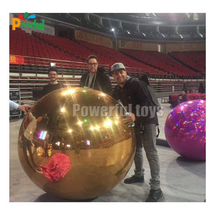 Iridescent Balls Mirror Balls Giant Balloon Inflatable Silver Colorful ...