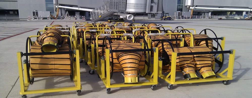 Pvc Inflaming Retarding Pca Duct Aircraft Ground Air Conditioning Duct Pre-conditioned Insulated ...