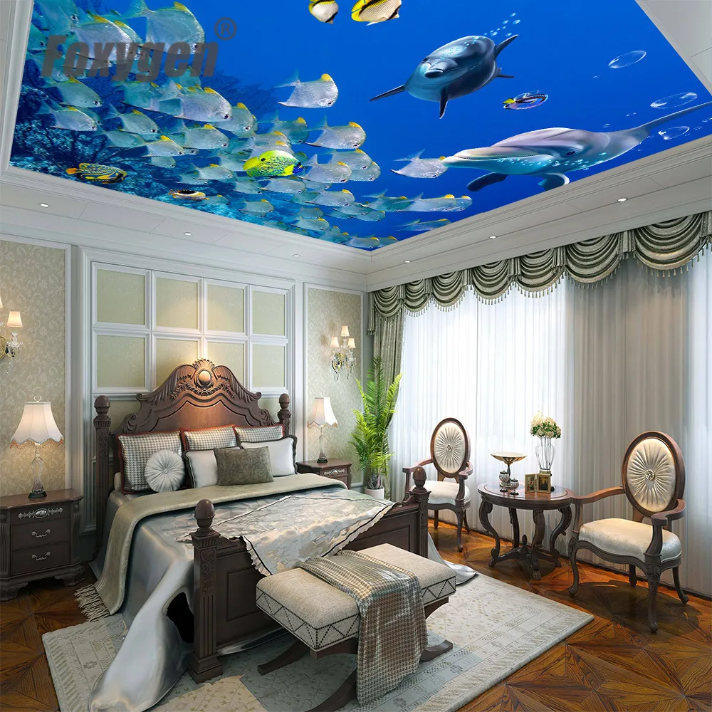 Suspended Ocean Design Hot Sale Plastic Light Cover Home Decor Printed ...