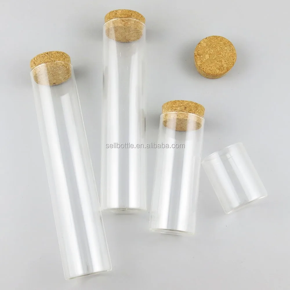 47mm Diameter Clear Cork Glass Vials Transparent 60ml Glass Bottle Tube ...