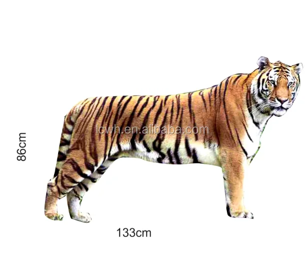 Hot Selling Life Size Realistic Tiger Plush Toy Wild Animal Style Plush ...
