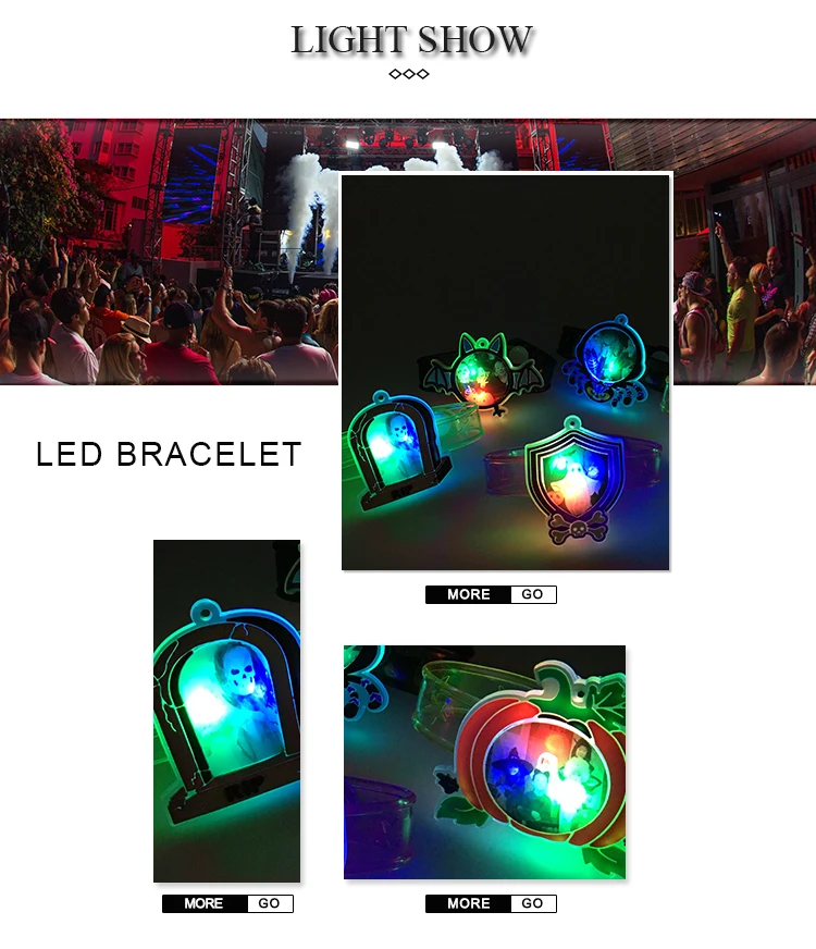 Concert Event Party Led Light up Wristband Halloween Flashlight ...
