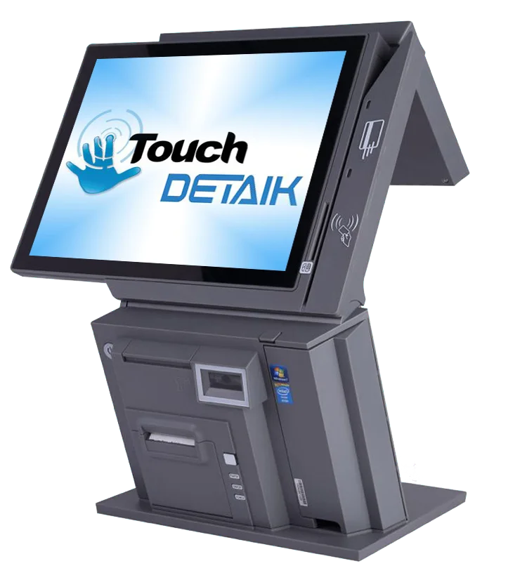 Multifunction Pos 15 Inch All In One Pos Terminal With Printer Dual ...