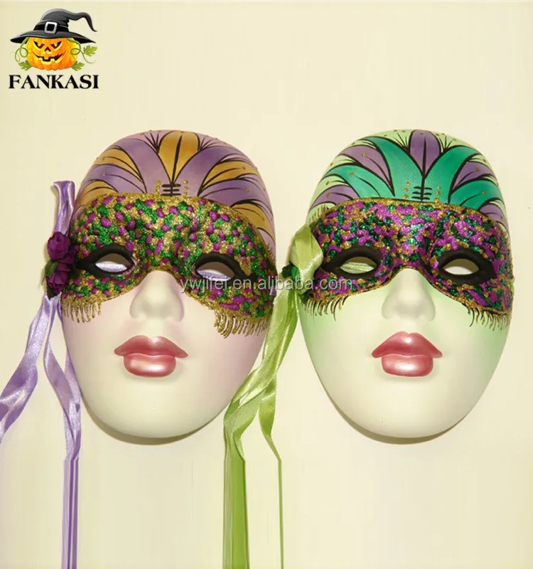 Ceramic Masquerade Mask Handmade Crafts Painted For Party Decoration ...