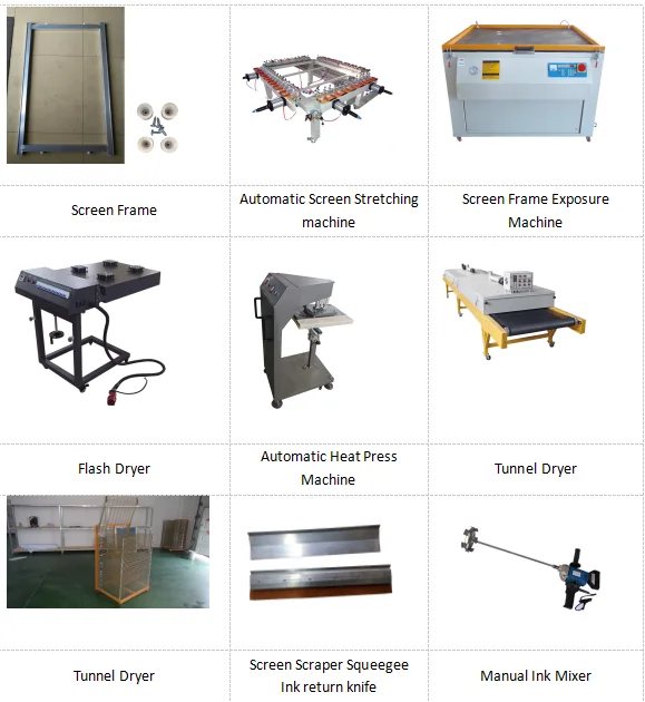 Larger Width Flatbedt Type Traditional Manual Textile Clothes Screen Printing Table For Sales ...