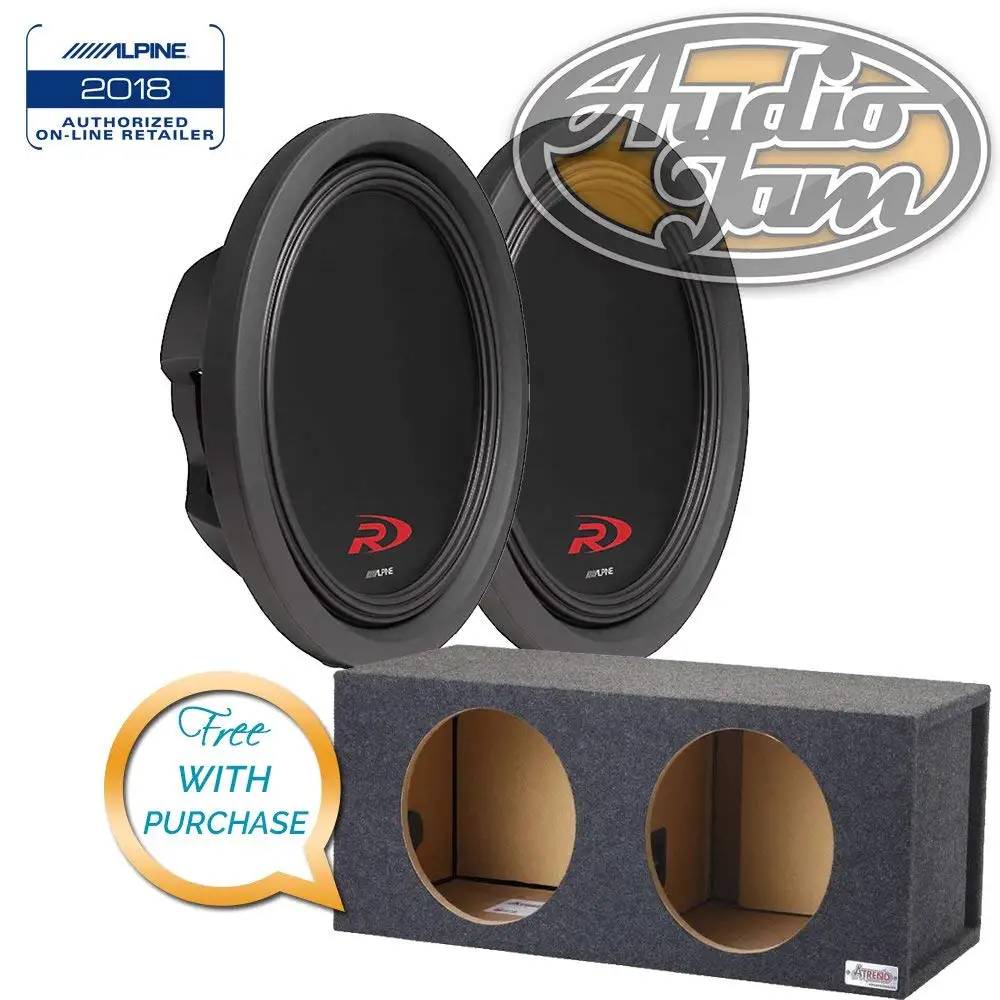 Buy Two Alpine SWR-T12 12-inch Thin Car Subwoofers with Vented ...