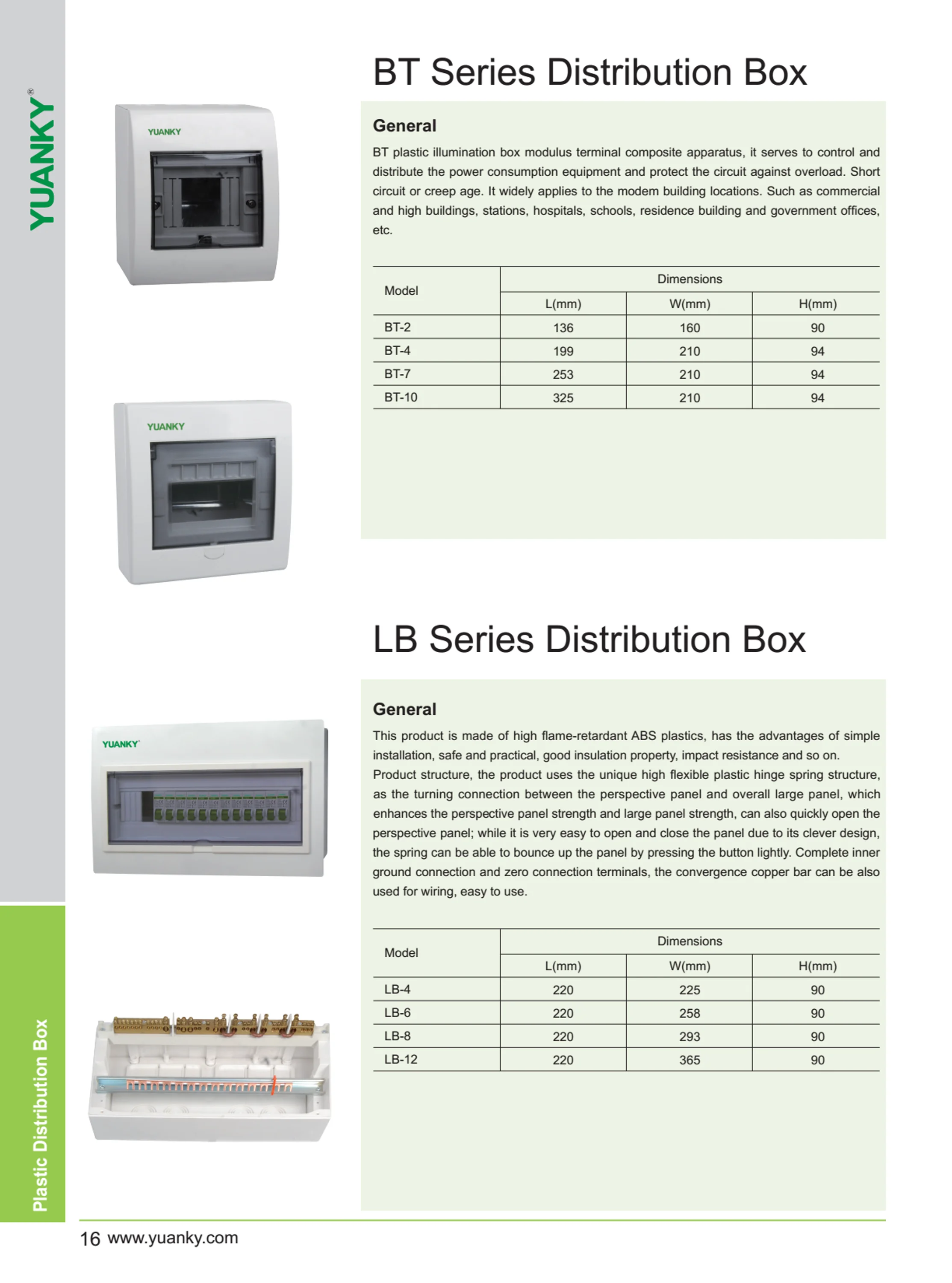 Lb Series Busbar Enclosure Electrical Distribution Box Panel Board ...