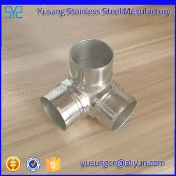 Stainless Steel 3 Way Round Tube Connector/pipe Connector/90 Degree ...