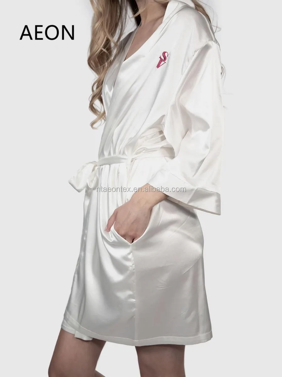Factory Custom Logo Robe High Quality Silky Satin Robes - Buy Custom ...