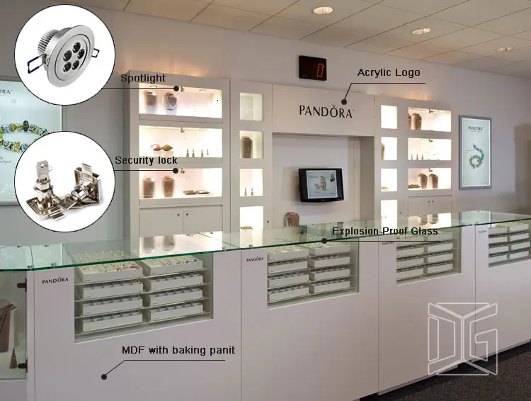 High End Commercial Acrylic Wood Pandora Jewelry Display - Buy Jewelry ...