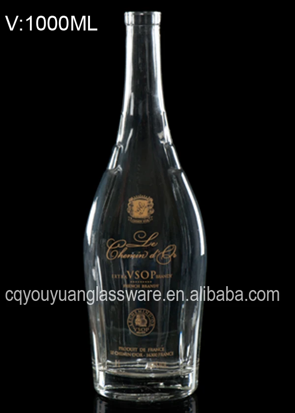 Round Shaped Brandy Bottle Glass Bottle 1000ml Premium - Buy Glass ...