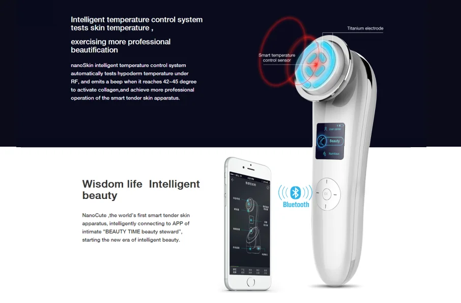2018 Nanotime Home Beauty Device F81 Nanoskin Rf Ems Face Cool Lifting ...