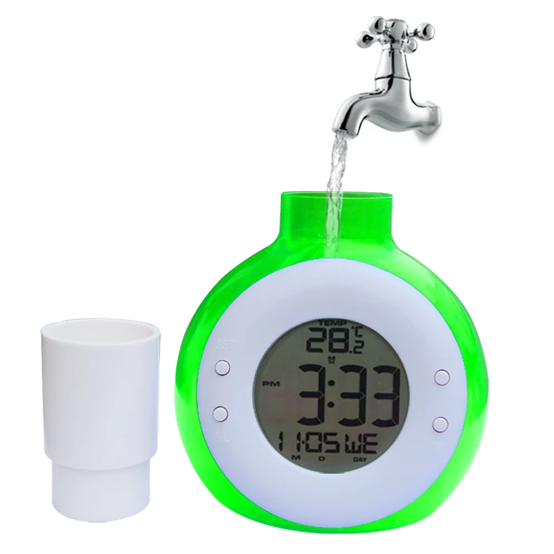 Hydro Power Clock & Water Calendar Clock with Temperature Display ...