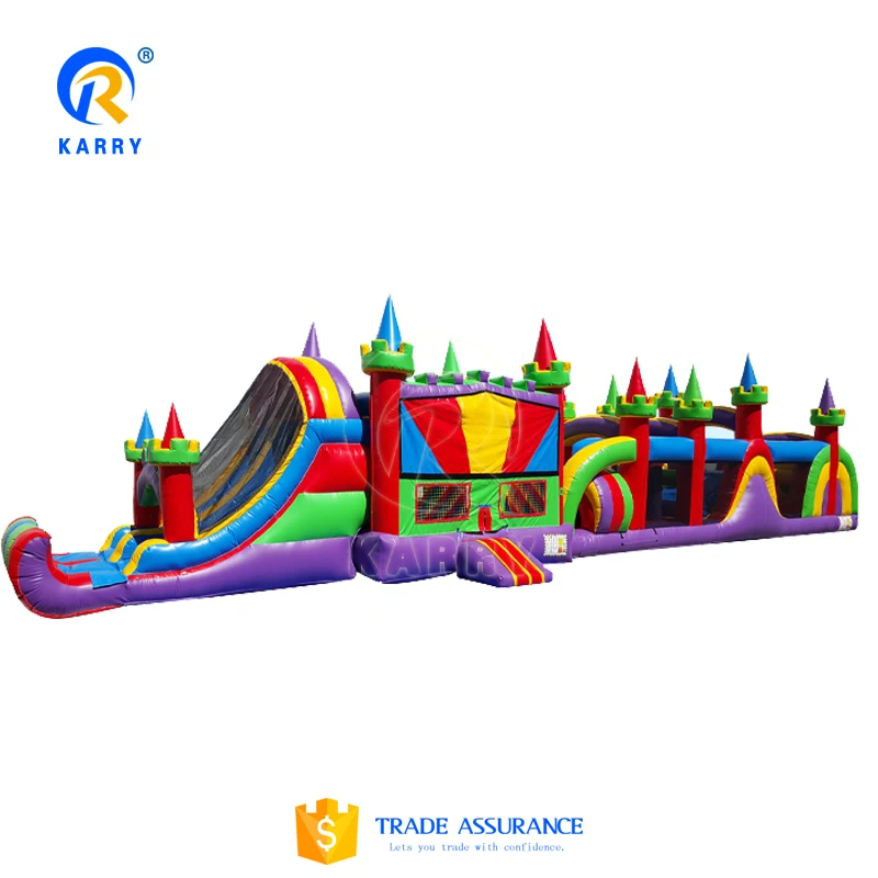 Karry Outdoor Inflatable Bounce House Obstacle Course Inflatable ...
