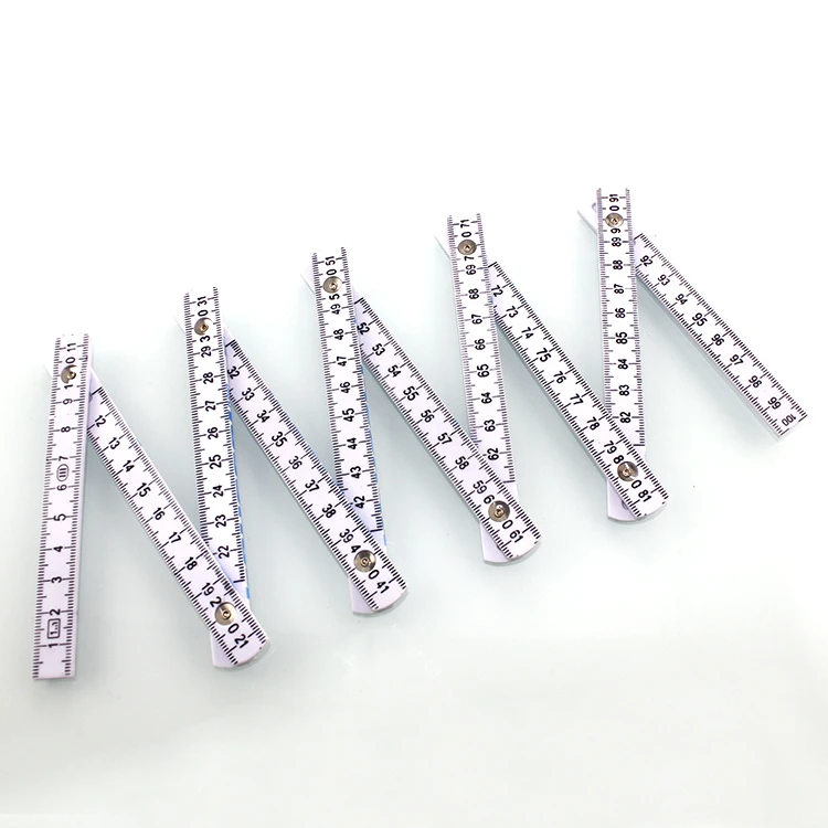 Folding Ruler 1 Meters 10 Fold Measuring Tool Abs For Woodworking ...