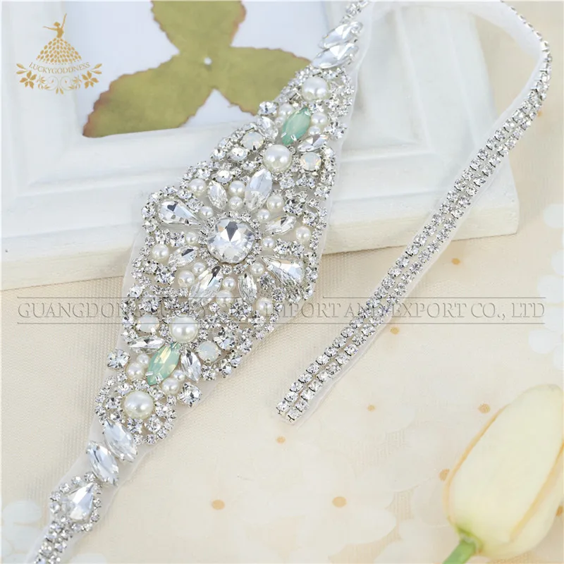 Rhinestone applique belts Bead bridal sash crystal rhinestone fancy ...