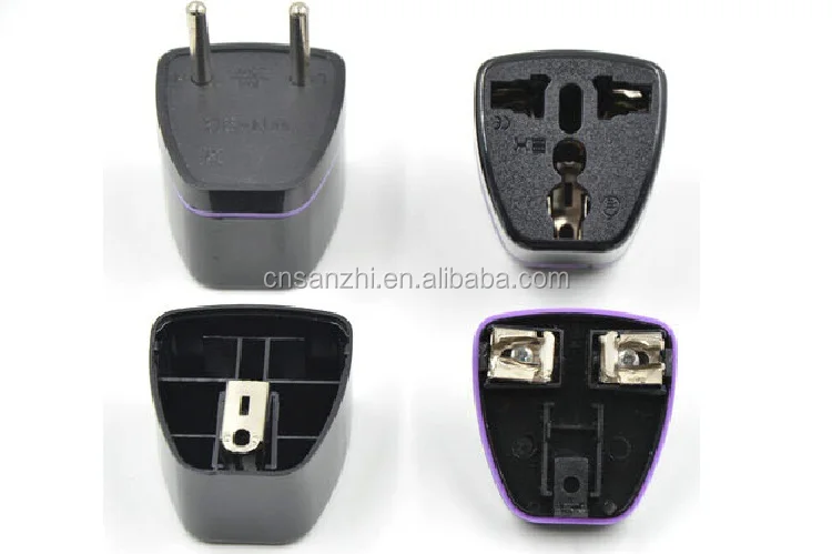Universal Au Us Uk To Eu Ac Power Plug Travel Adapter For Europe Sweden ...