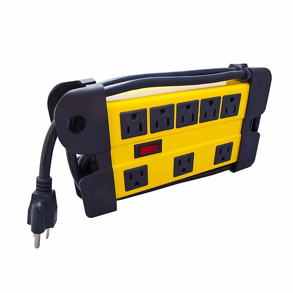 8 Outlet Metal Surge Protector, Heavy Duty Design, Power Strip With ...