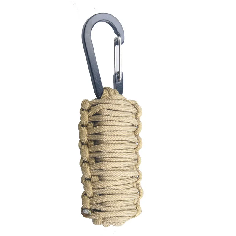 Outdoor Camping Gear Carabiner 550 Paracord Survival Kit Fishing Kit ...