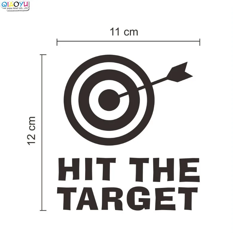 Wholesale Hit The Target Custom Die Cut Decals Sticker Vinyl Decal For ...