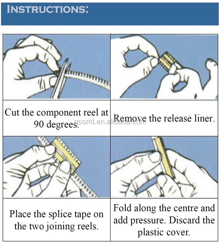 SMD Tape Reel Usage - Yellow Color Double Surface SMT Splice Tape 8mm