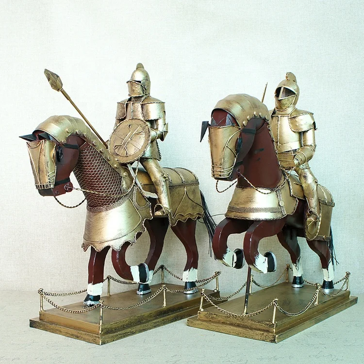 Metal Crafts European Medieval Armor Knight Model Decorations Iron ...
