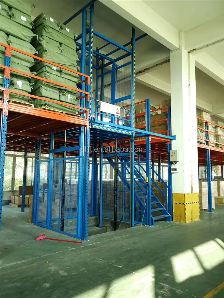 High Quality Guide Rail Warehouse Elevator Hydraulic Cargo Lift With Ce ...
