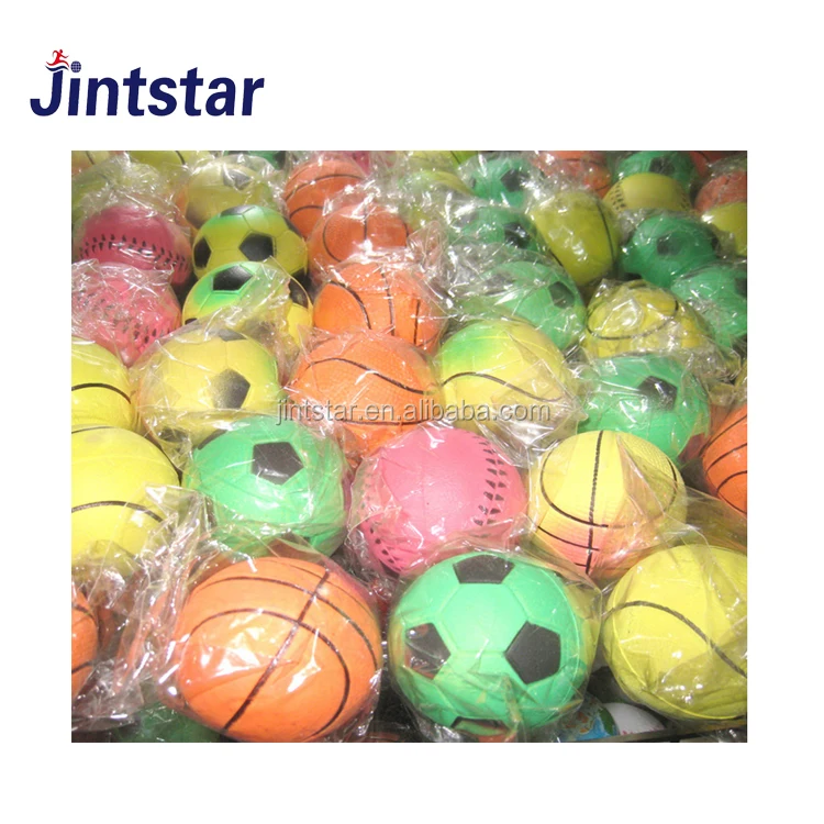 55mm 60mm Custom High Bounce Hollow Rubber Color Bounce Ball Toy For ...