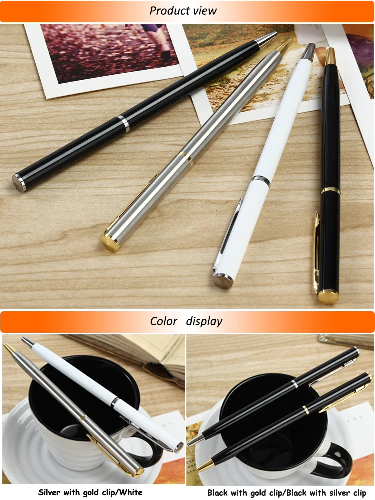 Promotional Slim Body Metal Hotel Pen With Custom Logo - Buy Metal Pen ...