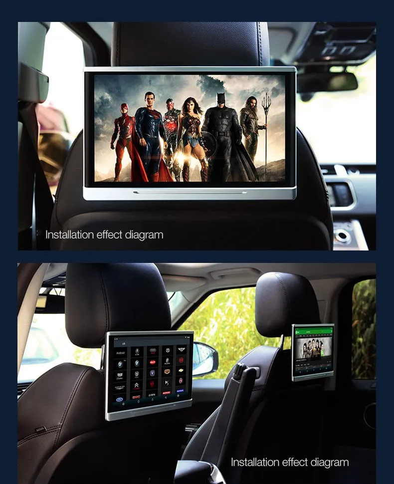 11.6 Inch Touch Screen Headrest Monitor Car Android Rear Seat ...