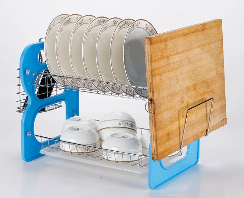 Wholesale Supply More Colors Double Layer Acrylic Plastic Dish Rack For ...