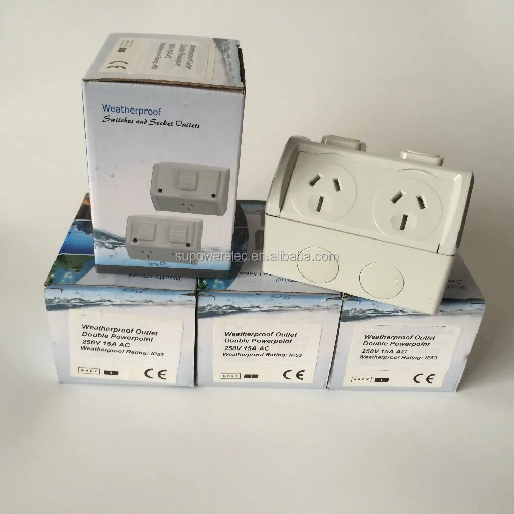 Australian 2 Gang 15a Ip53 Weatherprotected Surface Mounting ...