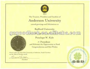 College And University Diploma Paper/custom Embosser Seal - Buy ...