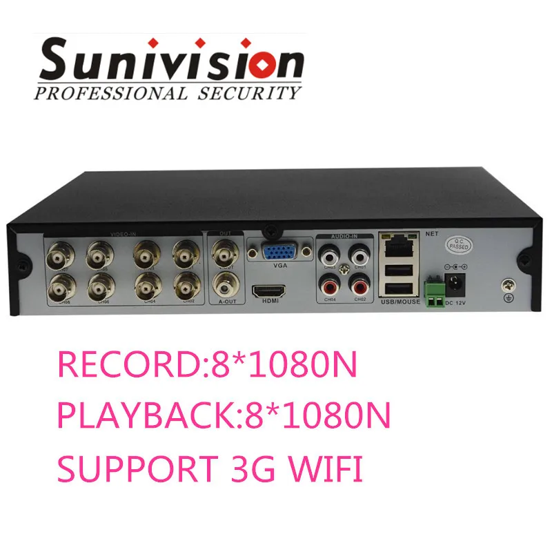 8CH 2MP 1080P TVI CVI AHD IP CVBS DVR HD CCTV 1080N 5 in 1 H.264 AHD DVR