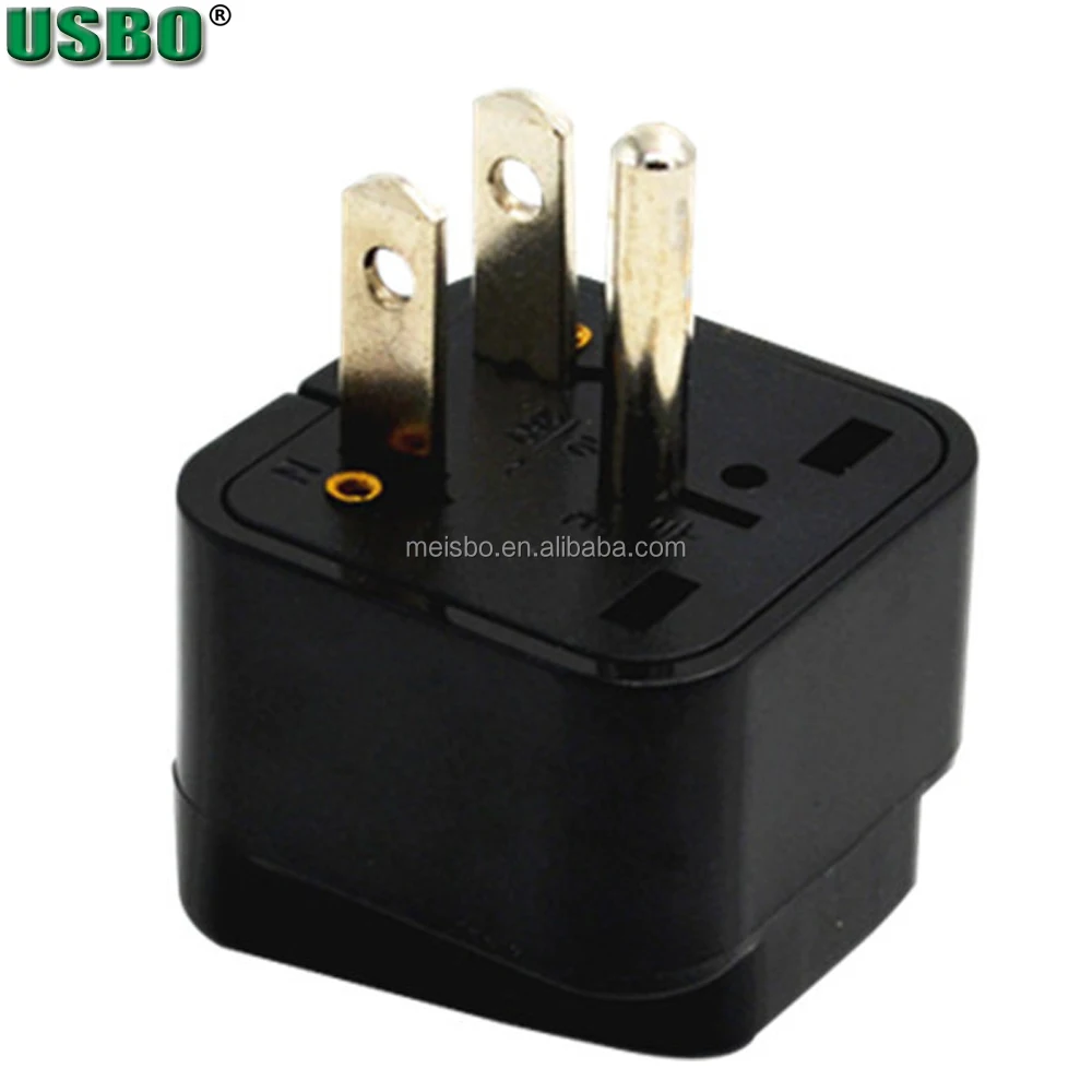 Universal 250v 10a Power Adaptor Plug Type B for US Travel