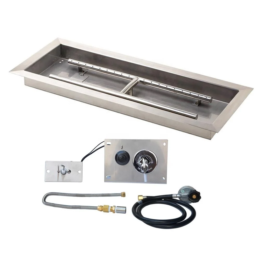 Outdoor Stainless Steel Natural Gas Or Lp H Burner And Rectangle Pan ...